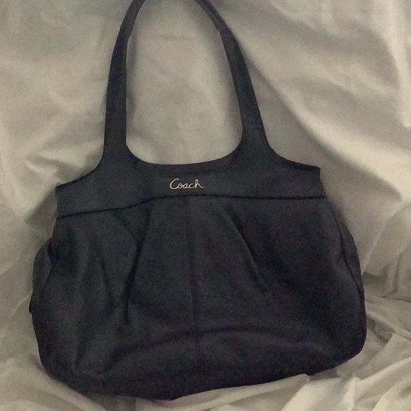 Coach | Bags | Coach Large Blue Leather Lexi Purse Carryall Shoulder ...